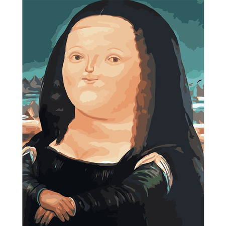 Fat Mona Lisa - painting by numbers set | Gadget Master Original Funny ...